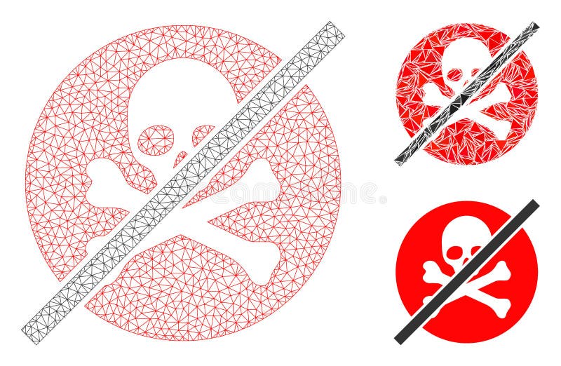 No Toxins Vector Mesh Network Model and Triangle Mosaic Icon Stock ...