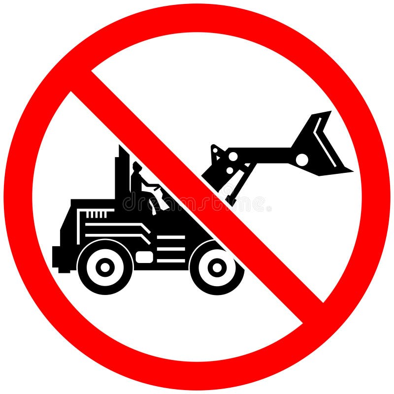 No Tractor Allowed Sign. No Tractor Sign or No Parking Sign Stock ...