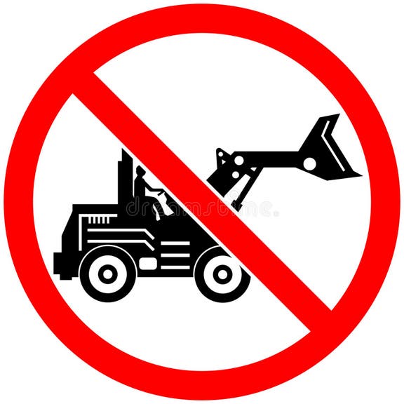 No Tractor Allowed Sign. No Tractor Sign or No Parking Sign Stock ...