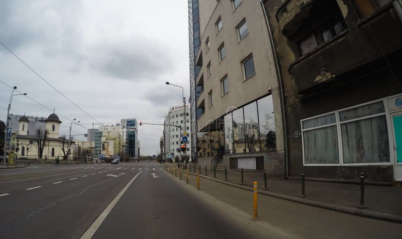 No Traffic Jam, No Pollution, Empty Streets in Downtown Bucharest ...