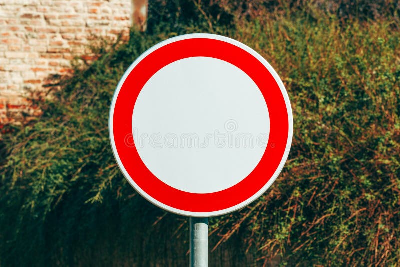 No Traffic Prohibitory Road Sign Stock Image - Image of design, symbol ...