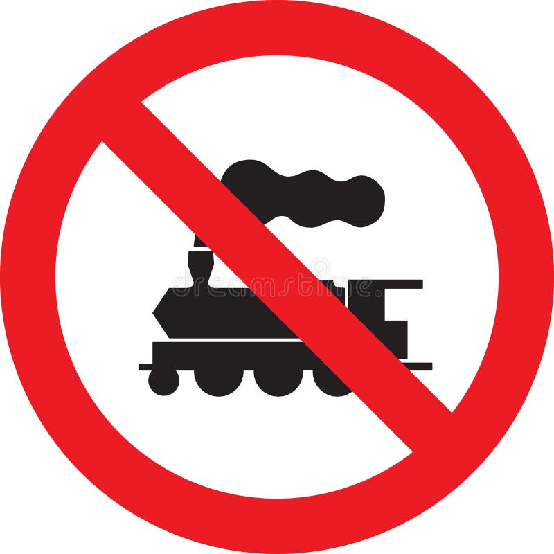 No trains sign stock illustration. Illustration of forbid - 83828235