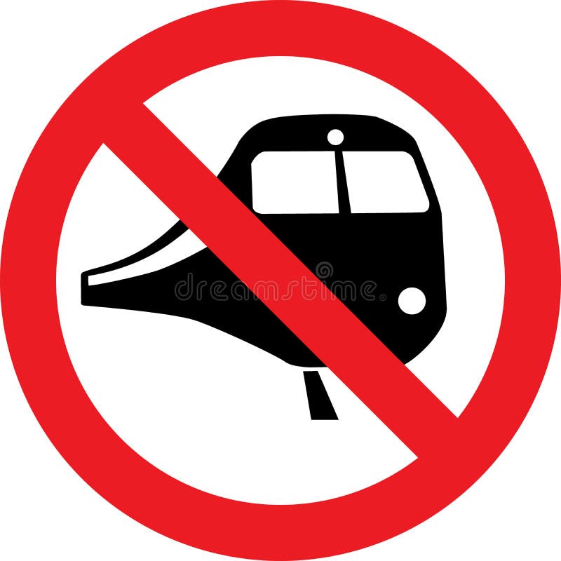 No trains sign stock illustration. Illustration of circular - 113167717