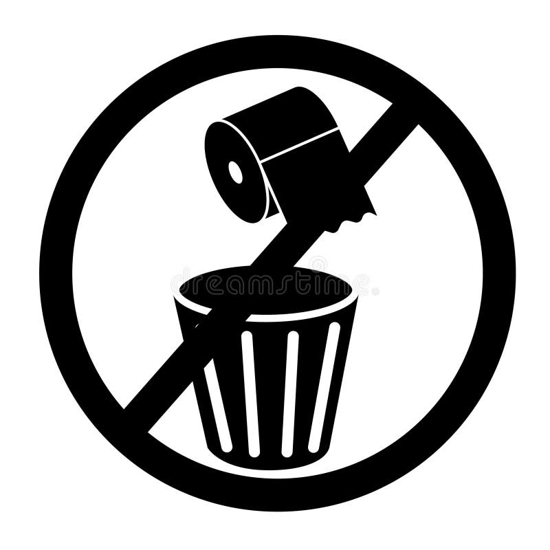 No Trash Disposal Symbol with Prohibited Littering Sign in Black Circle ...