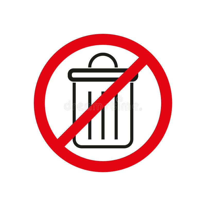 Trash Bin Icon. Arrow Symbol. Black and White Vector. Simple Design ...