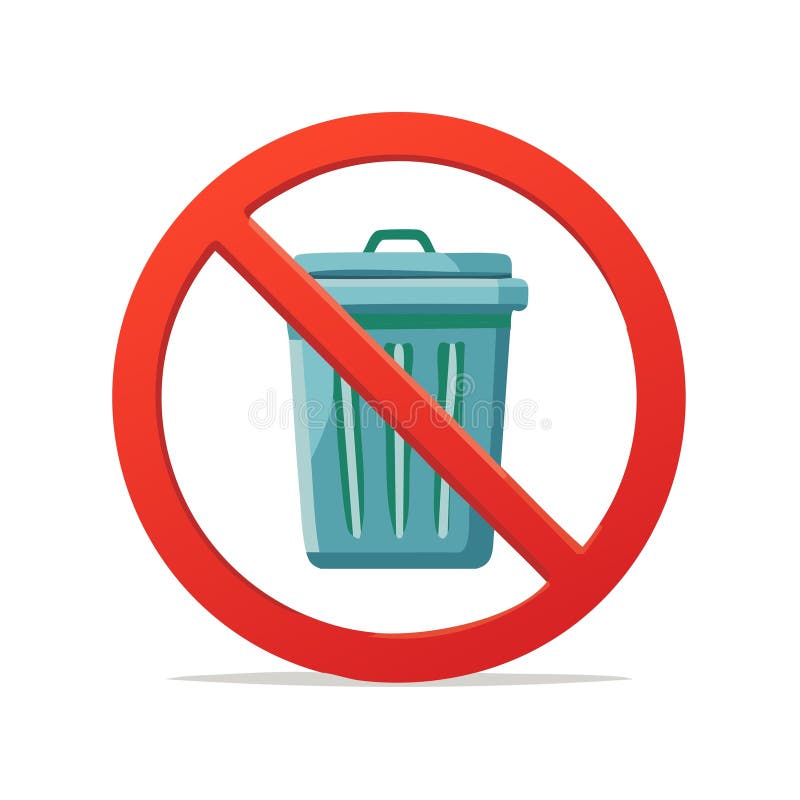 No Trash Sign Stock Illustrations – 5,484 No Trash Sign Stock ...