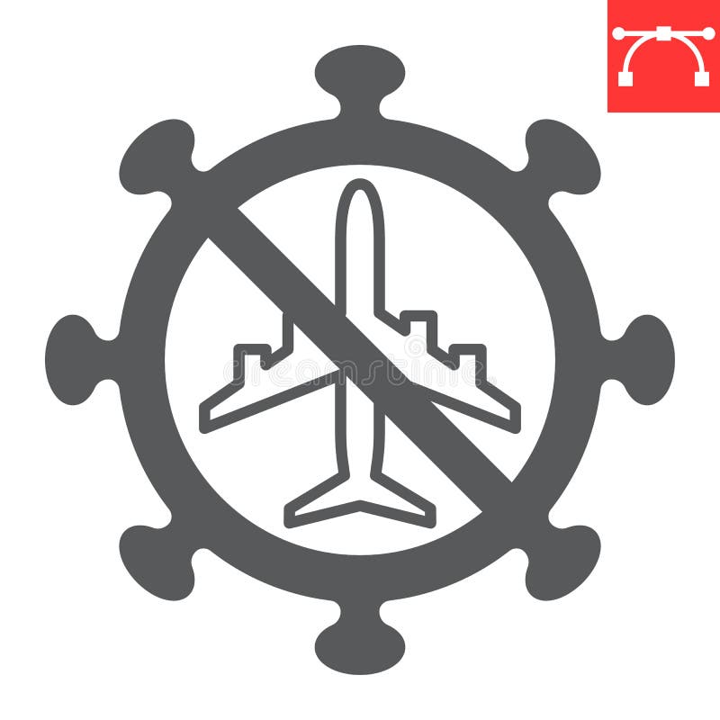 No travel glyph icon stock vector. Illustration of aircraft - 233596410