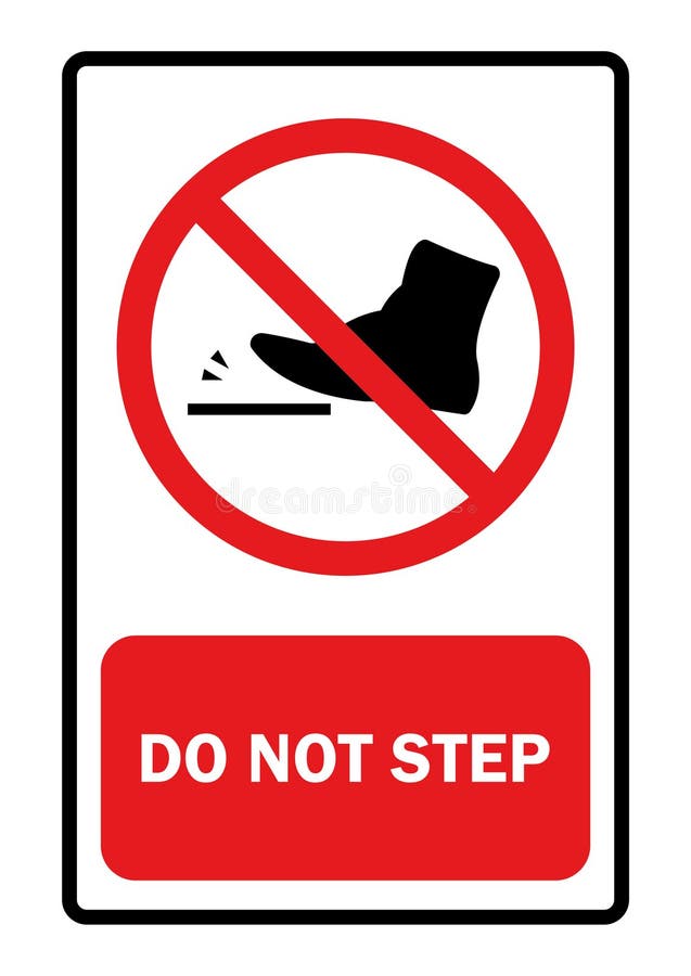 No Treading Symbol Vector Illustration. Stock Illustration ...