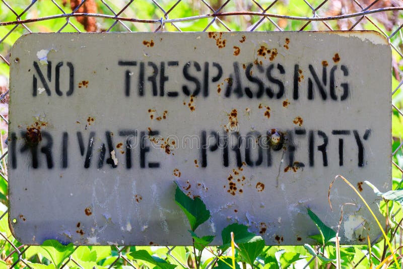 No Trespass readable stock image. Image of orange, marks - 96688327