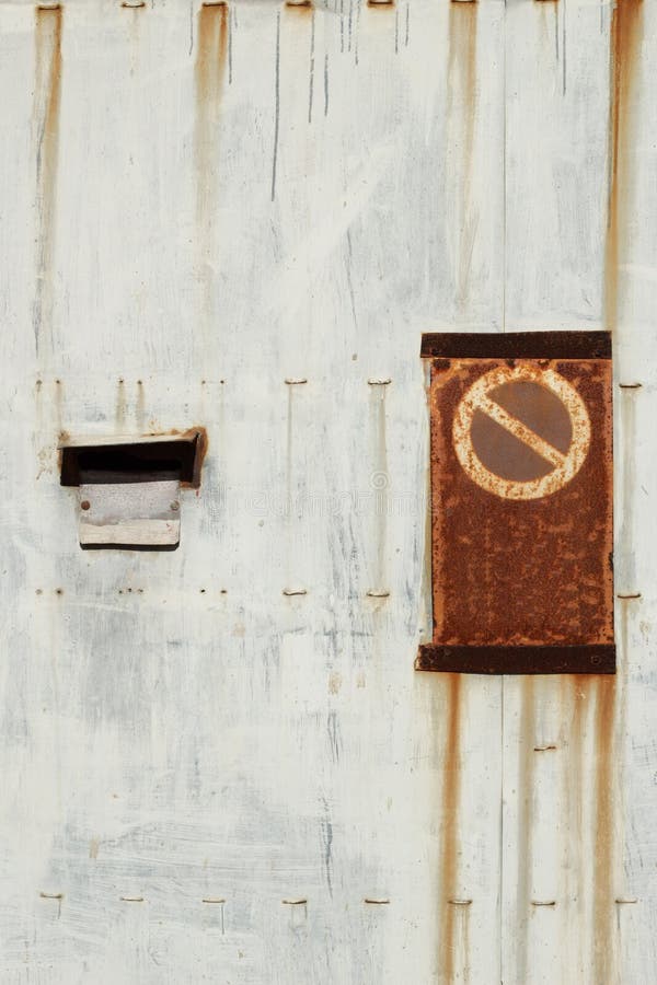 No trespassing rusty gate stock image. Image of warning - 76302357