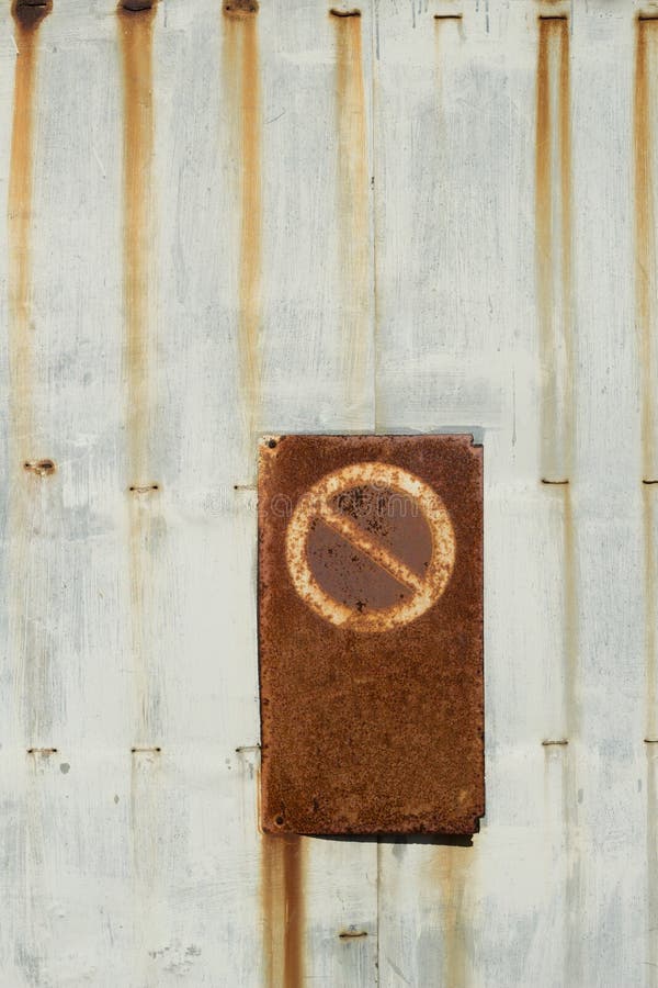 Rusty No Trespassing Sign stock photo. Image of estate - 18640668