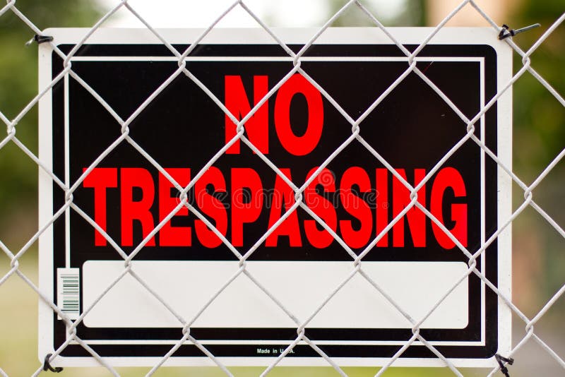 No Trespassing Sign. US Government Property Stock Image - Image of ...