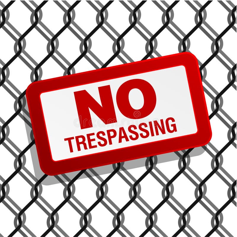 No trespassing sign stock vector. Illustration of link - 23148506