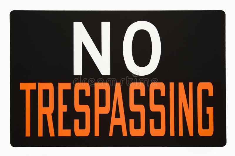 No trespassing sign. stock image. Image of cutout, sign - 3532551