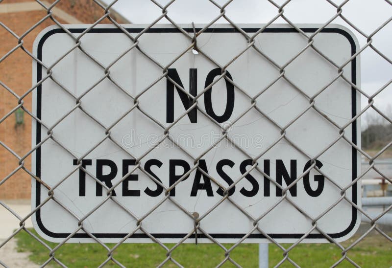No Trespassing Sign. US Government Property Stock Image - Image of ...