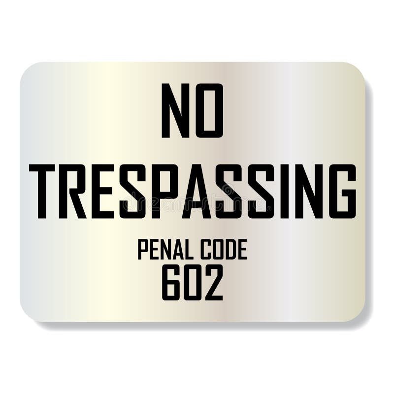 No Trespassing Sign stock vector. Illustration of cartoon - 254737412