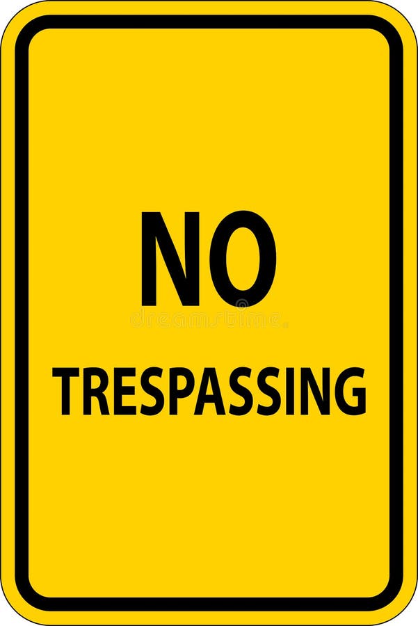 No Trespassing Sign on White Background Stock Vector - Illustration of ...