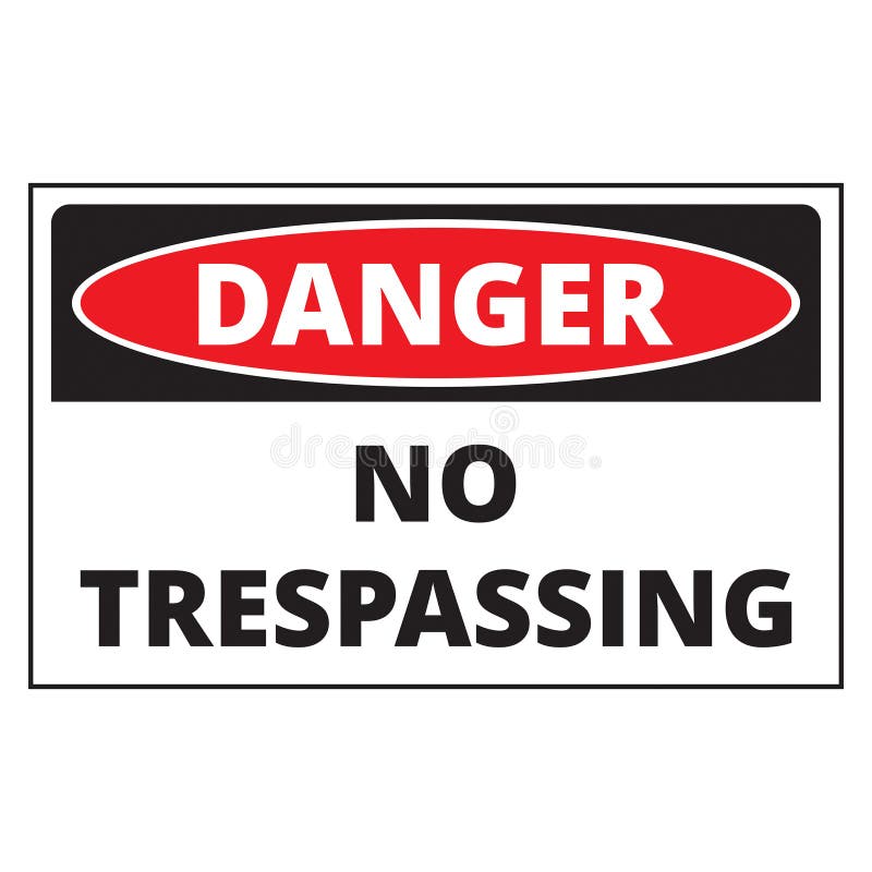 No Trespassing Banner on a White Background Stock Vector - Illustration ...