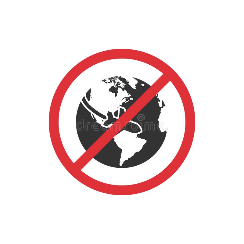 No Trip Icon in a Flat Design. Vector Illustration Stock Vector ...