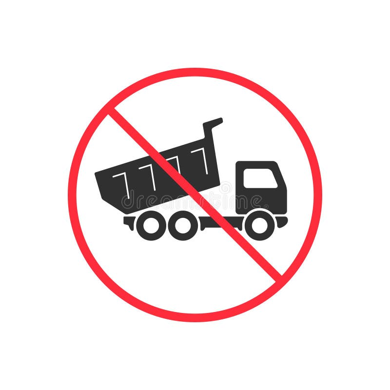 Dump Truck Icon, Tipper Truck Symbol, Isolated Vector Illustration ...