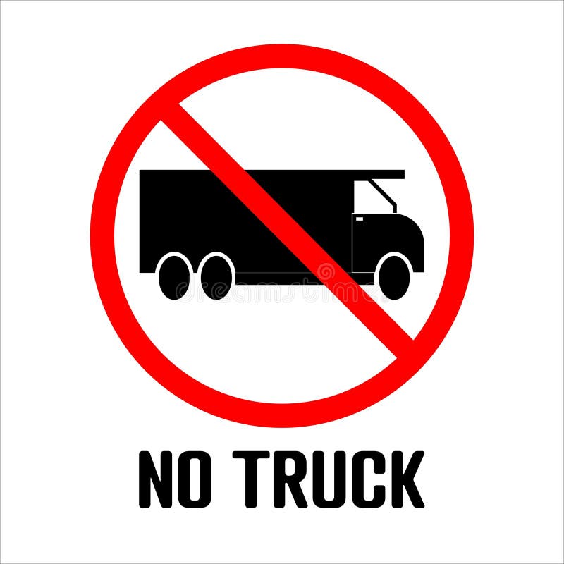 No Truck sign vector stock vector. Illustration of restriction - 287037787