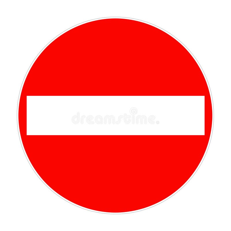 No Try Sign with Clipping Path Stock Illustration - Illustration of ...