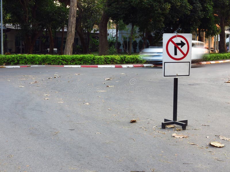 No turn right traffic sign stock photo. Image of drive - 140807570