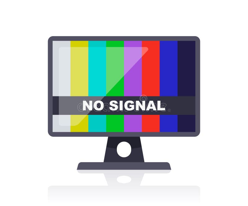 No TV signal. stock vector. Illustration of black, symbol - 302506305