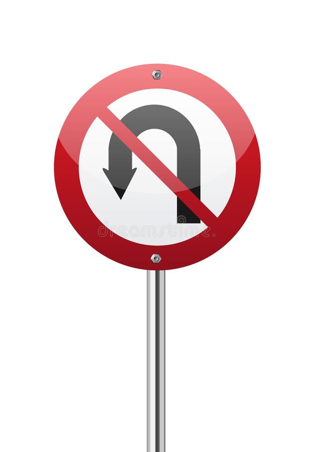 6 red circle traffic sign stock illustration. Illustration of left ...