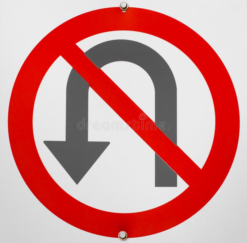 No U-turn Sign stock image. Image of skies, clouds, laws - 1530019