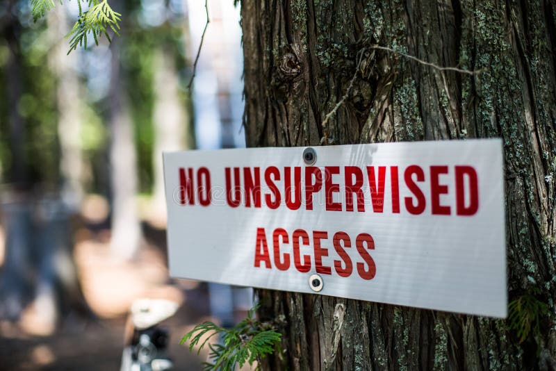 No Unsupervised Access stock photo. Image of caution - 60215572