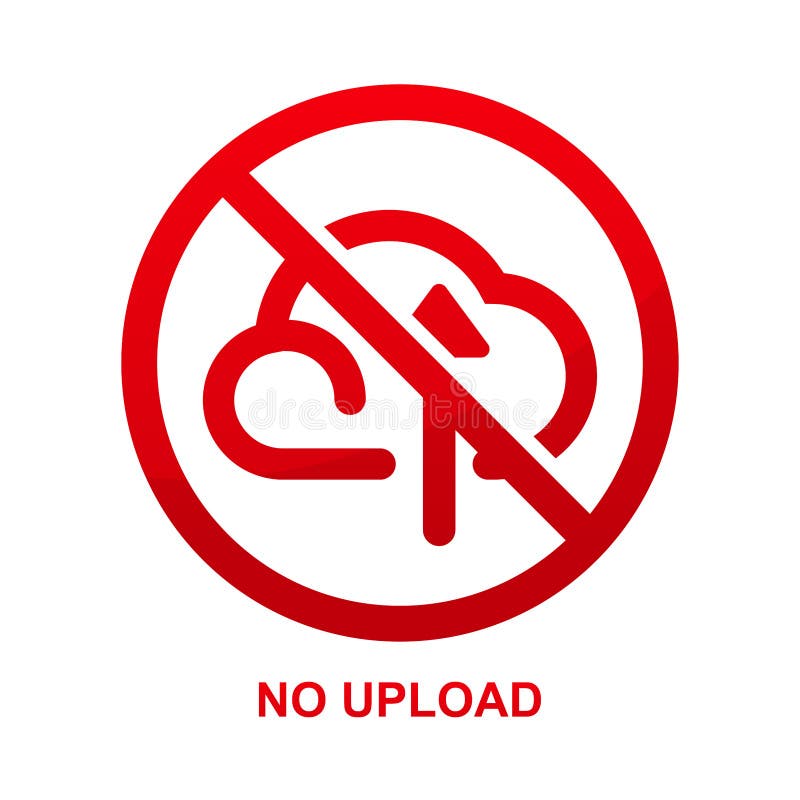 No Upload Icon Isolated on White Background Stock Vector - Illustration ...