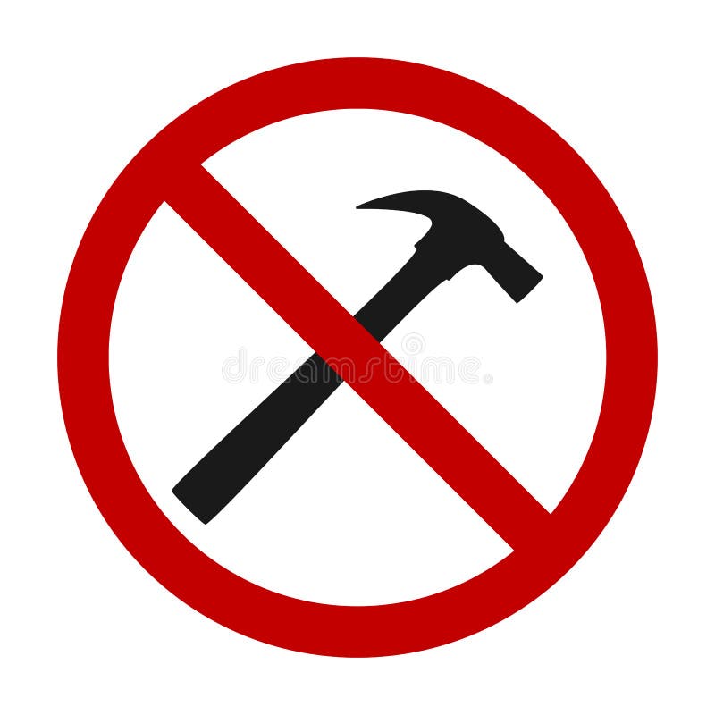 No Use a Hammer Icon, Vector Illustration Stock Vector - Illustration ...