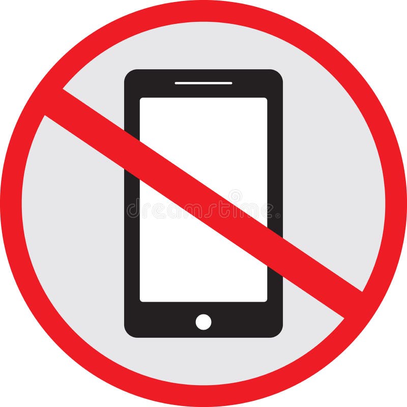 No Use Smart phone sign stock illustration. Illustration of forbidden ...