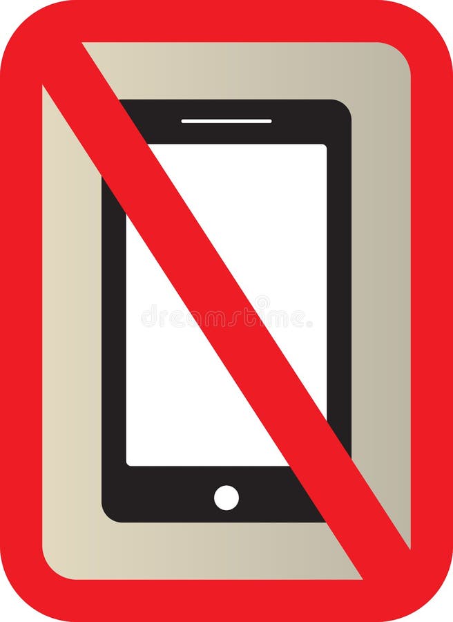 No Use Smart phone sign stock illustration. Illustration of cellphone ...