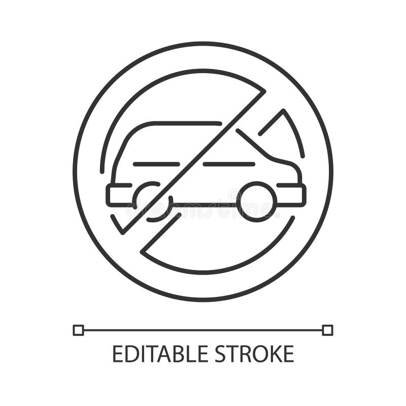 No Using when Driving Linear Manual Label Icon Stock Vector ...