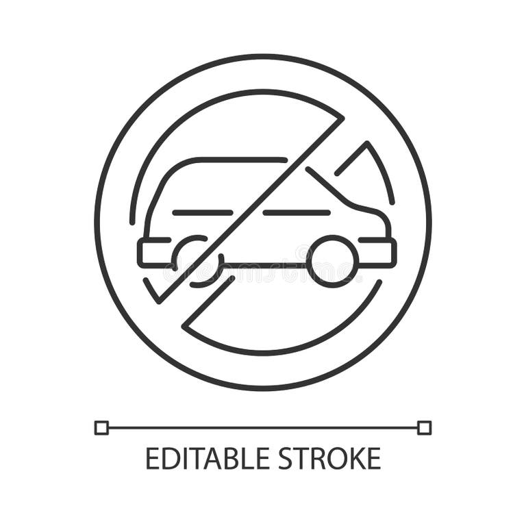 No Using when Driving Linear Manual Label Icon Stock Vector ...