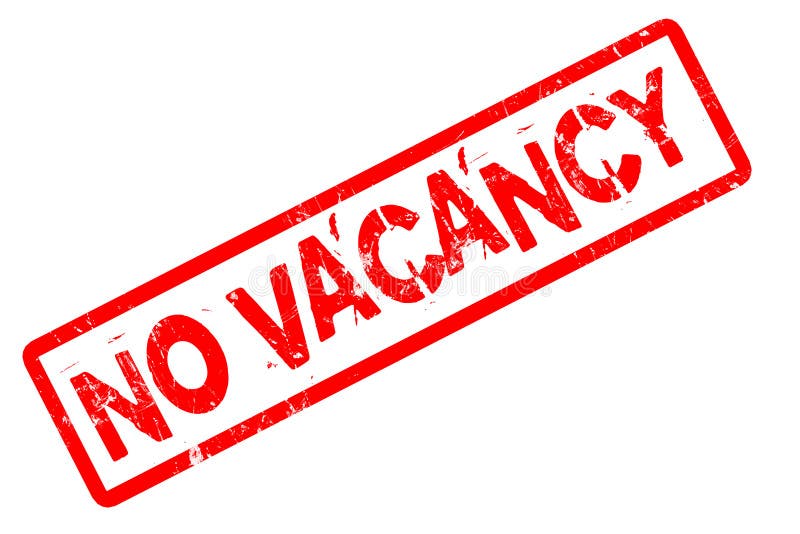 No Vacancy - Rubber Stamp on White Background Stock Illustration ...
