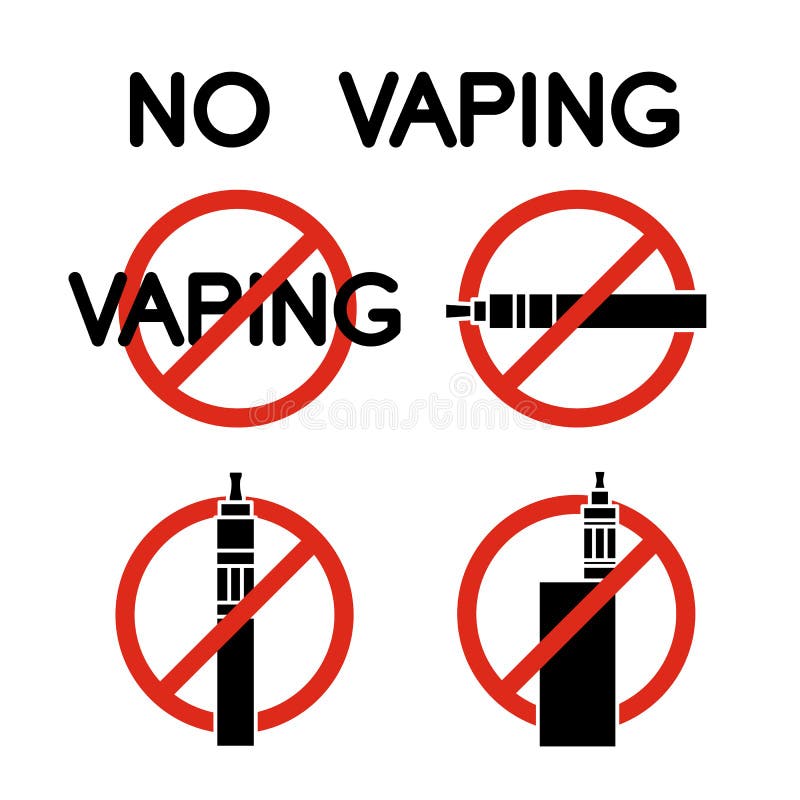 No vape icons. Vector stock vector. Illustration of restrict - 57310097
