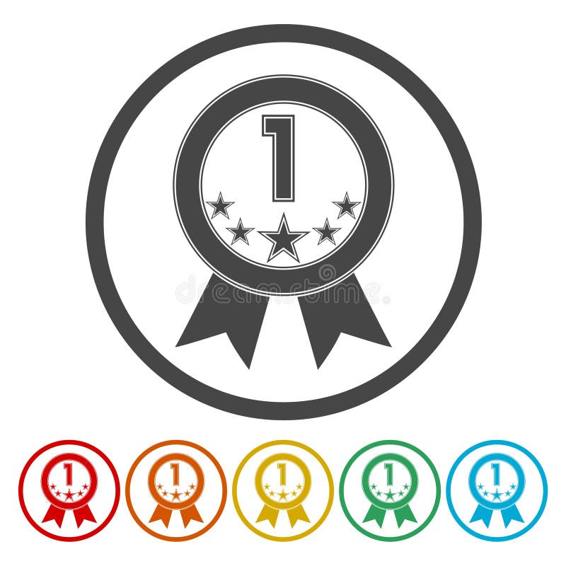 No 1 vector Icon stock vector. Illustration of design - 128827167