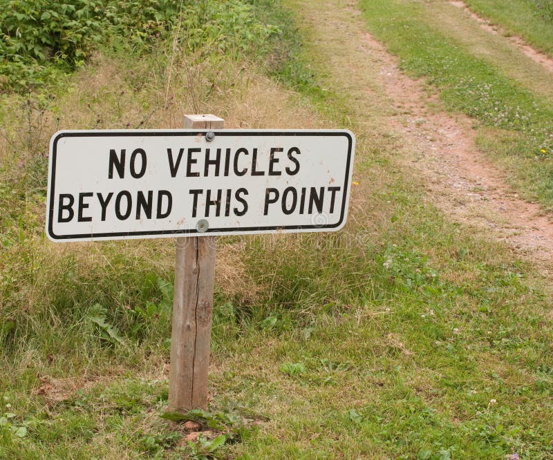 No Vehicles Sign stock image. Image of recreational, vehicles - 42827555