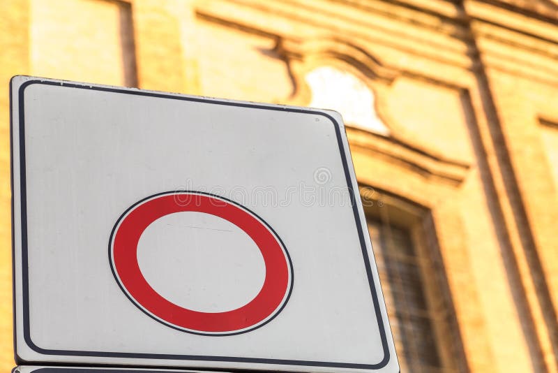 No vehicles sign stock photo. Image of italy, buildings - 132887114
