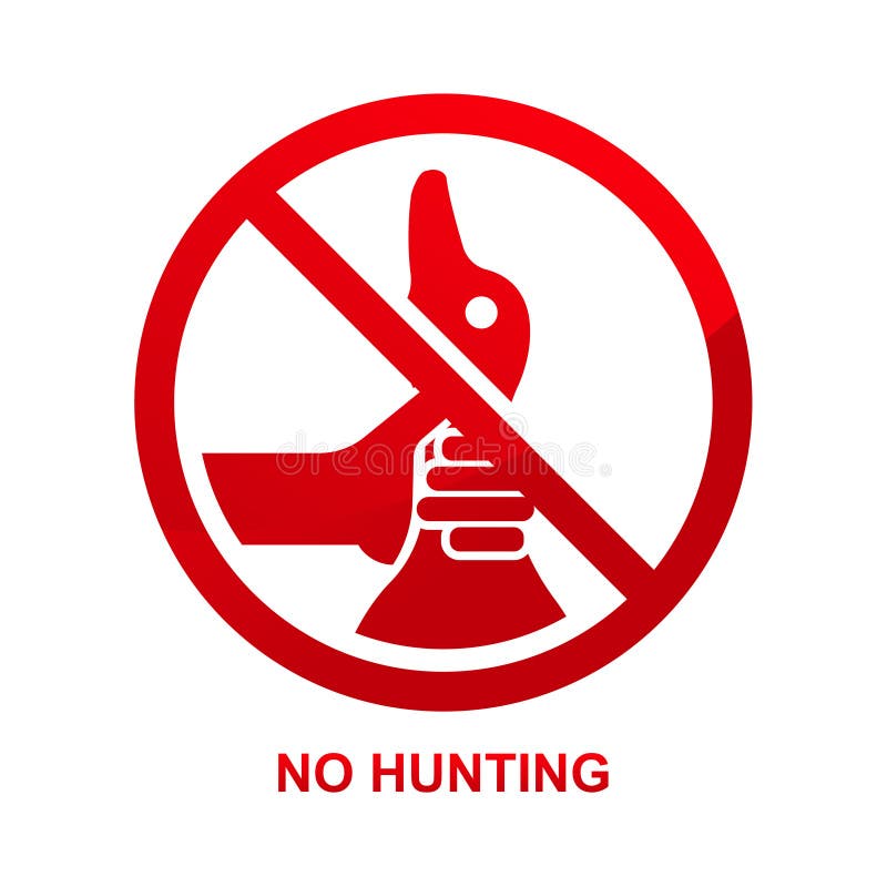 No hunting sign stock illustration. Illustration of signage - 10802313