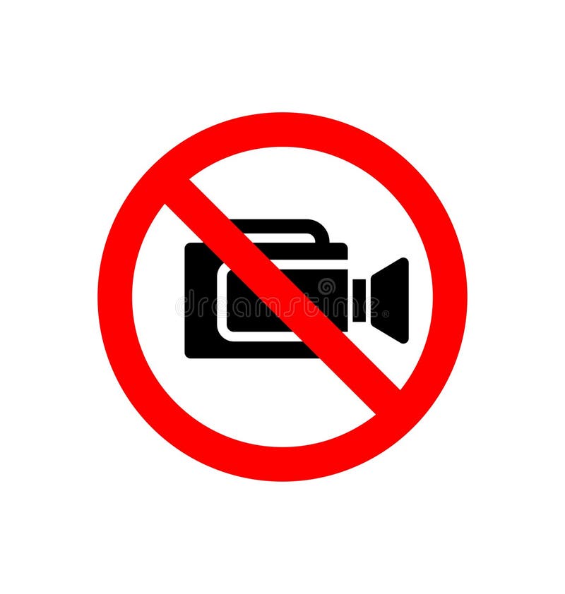 No Video Recording Permitted Sign Symbol Stock Vector - Illustration of ...