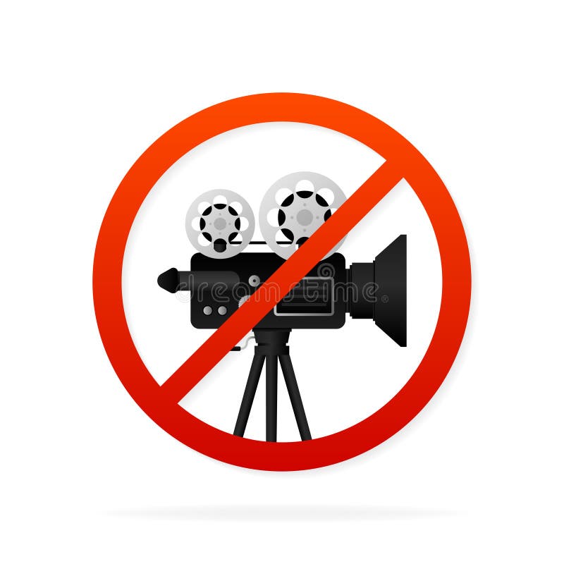 No Video Recording Sign Stock Illustrations – 790 No Video Recording ...