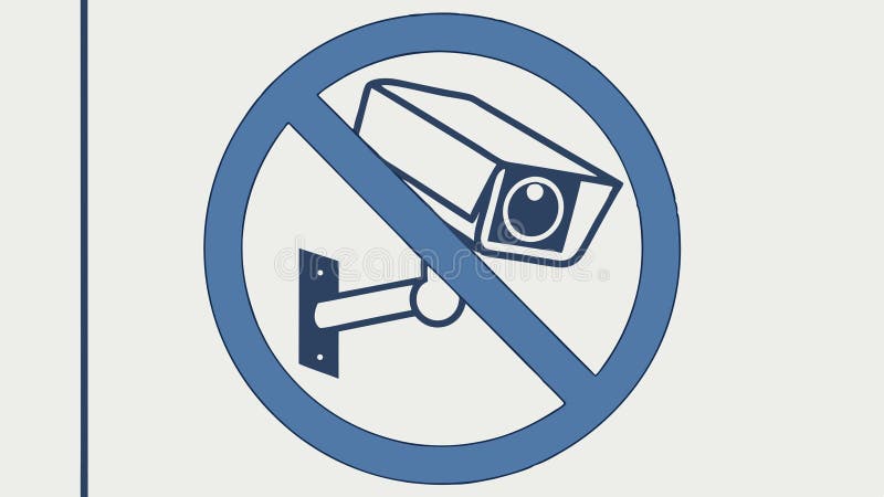 No Video Surveillance Allowed Sign, a Simple and Clear Vector Icon ...