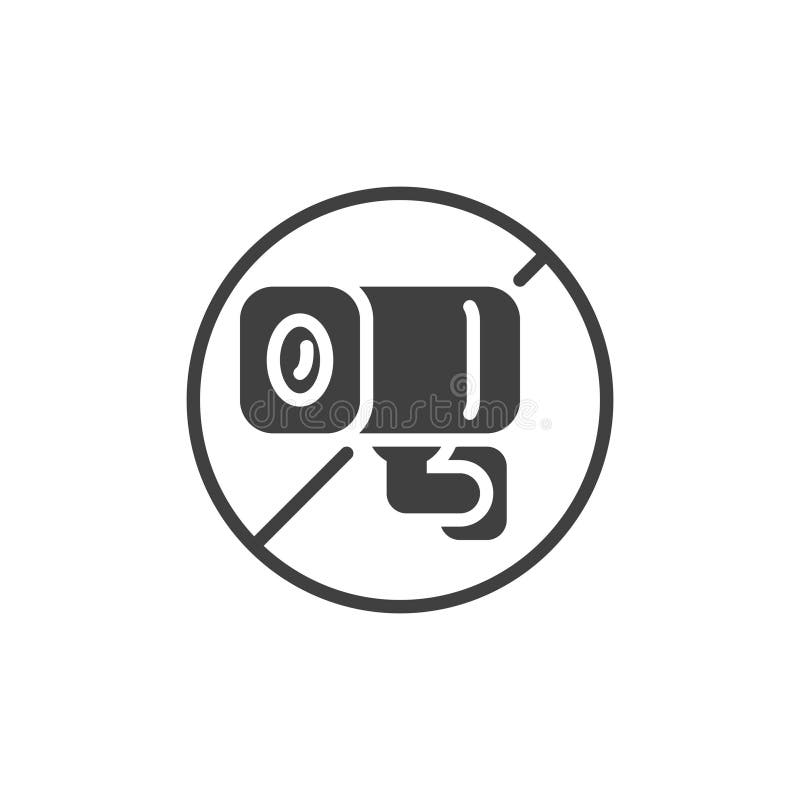 No Video Surveillance Vector Icon Stock Vector - Illustration of system ...
