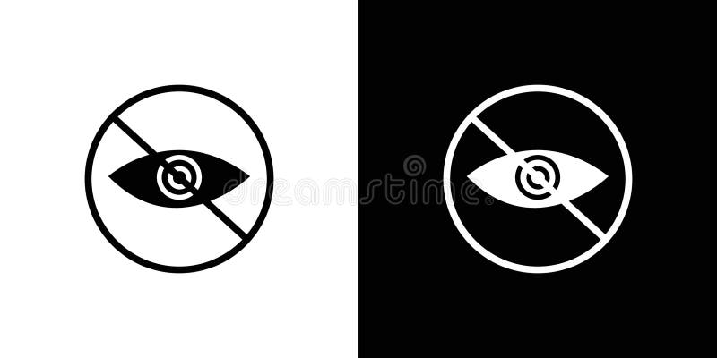 No View Icon Isolated Flat Vector in Outline Stock Illustration ...