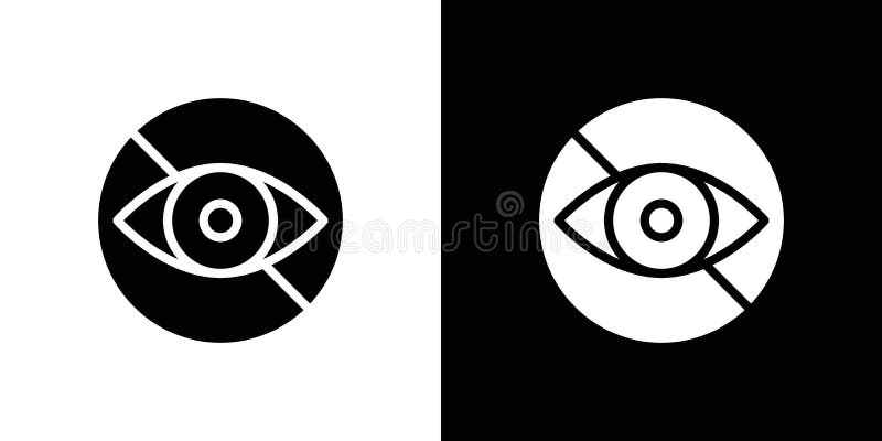 No View Icon Linear Logo Isolated Stock Vector - Illustration of secret ...