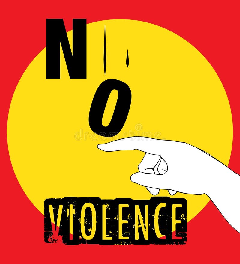 No Violence Protest Poster Design Stock Vector - Illustration of ...